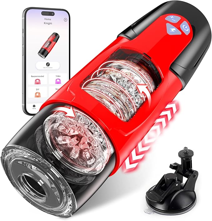 Hands-Free Cup with 7 Modes Telescopic Function and Rotating Massage F ...
